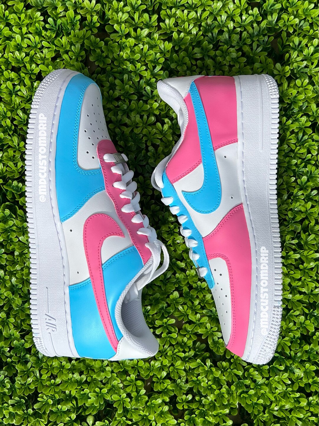 Custom Air Force 1 Sneakers, Custom Pink Air Force 1 , Custom Blue Air ...