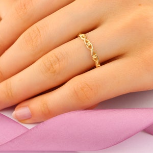 14K Solid Gold Infinity Ring- Infinity Wedding Ring - Eternity Ring ...