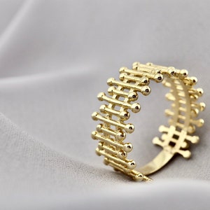 14K Solid Gold Ring, Real Gold Stacking Ring, Anniversary, Gift for ...