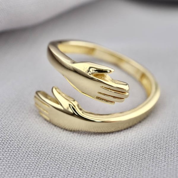 Hug Ring Gold - Etsy
