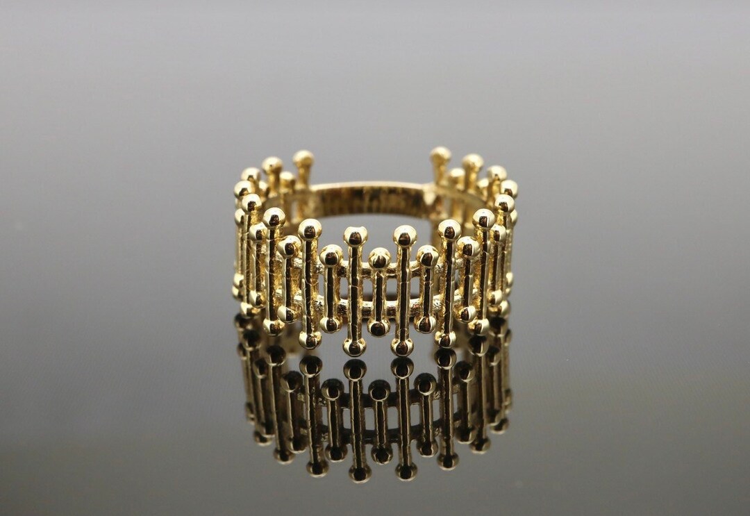 14K Solid Gold Ring Real Gold Stacking Ring Anniversary - Etsy