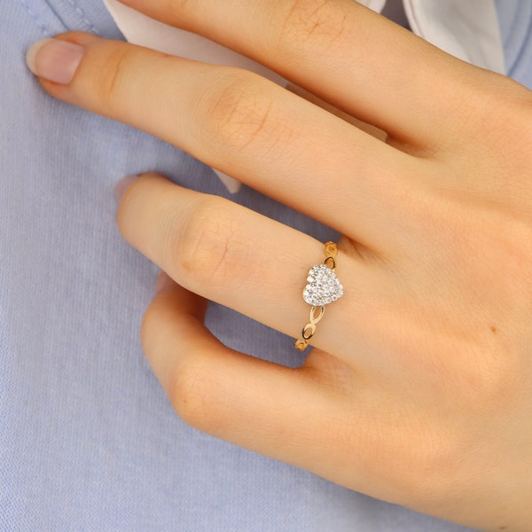 Heart Shaped Ring - Etsy