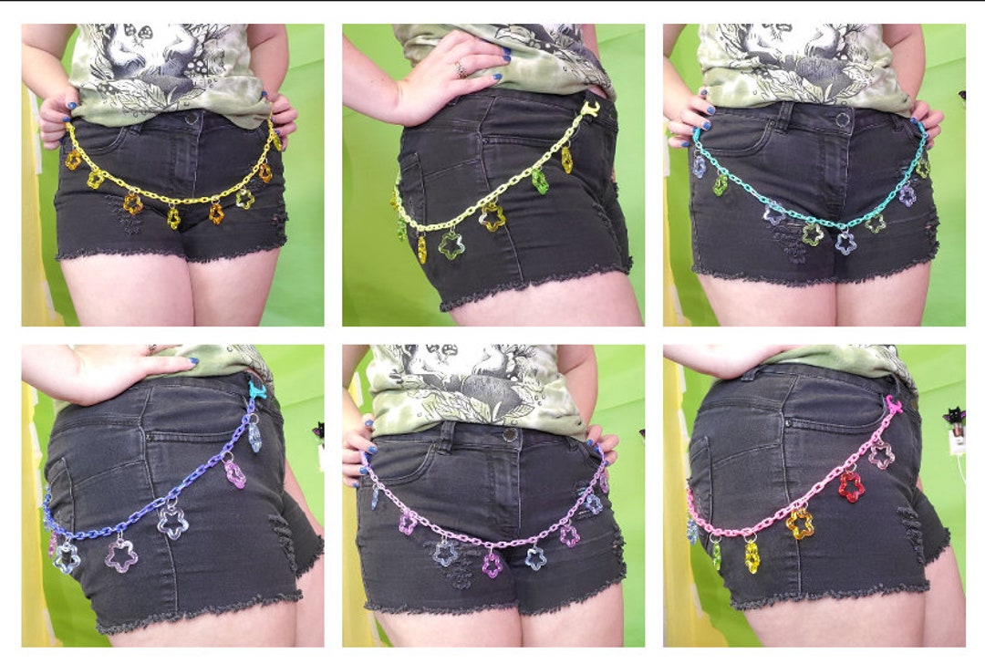 Monochrome Star Acrylic Belt Chains Belt Chain Pride Queer - Etsy