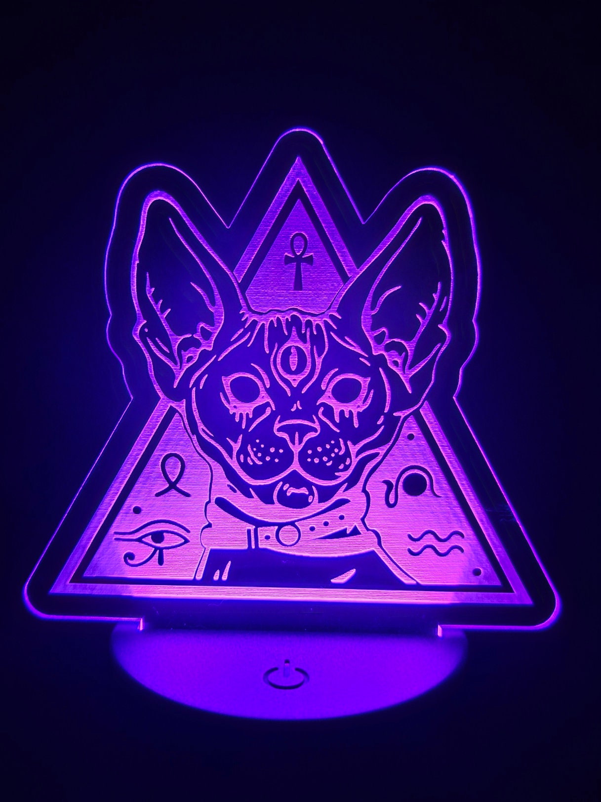 Sphynx Cat Color Changing LED Sign, Desk Lamp, Led Light Sign, Night ...