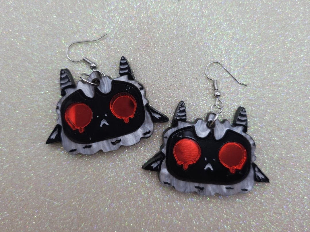 Cult of the Lamb Earrings, Acrylic Earrings, Lamb Earrings, Satanic ...