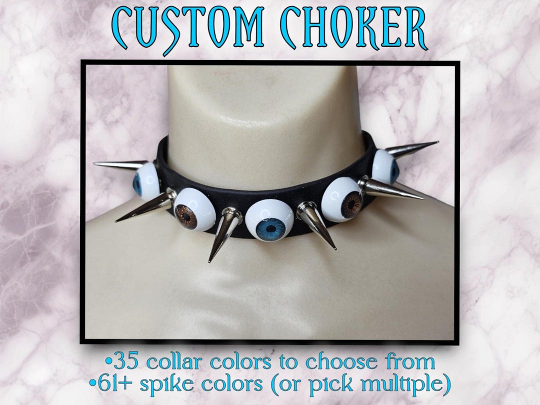 Be Not Afraid Custom Spiked Choker, Custom Choker, Goth Accessories ...