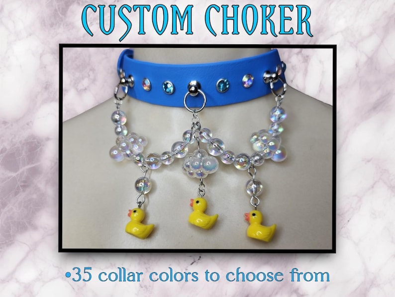 Rubber Ducky Custom Rhinestone Choker, Custom Choker, Kidcore ...