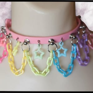 Little Kandi Raver Custom Chain Choker With Stars, Custom Choker ...