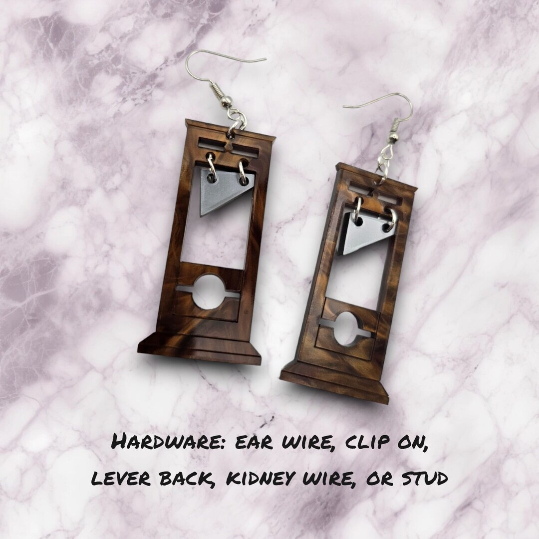 Guillotine Earrings, Creepy Jewelry, Guillotine Jewelry, Alternative ...