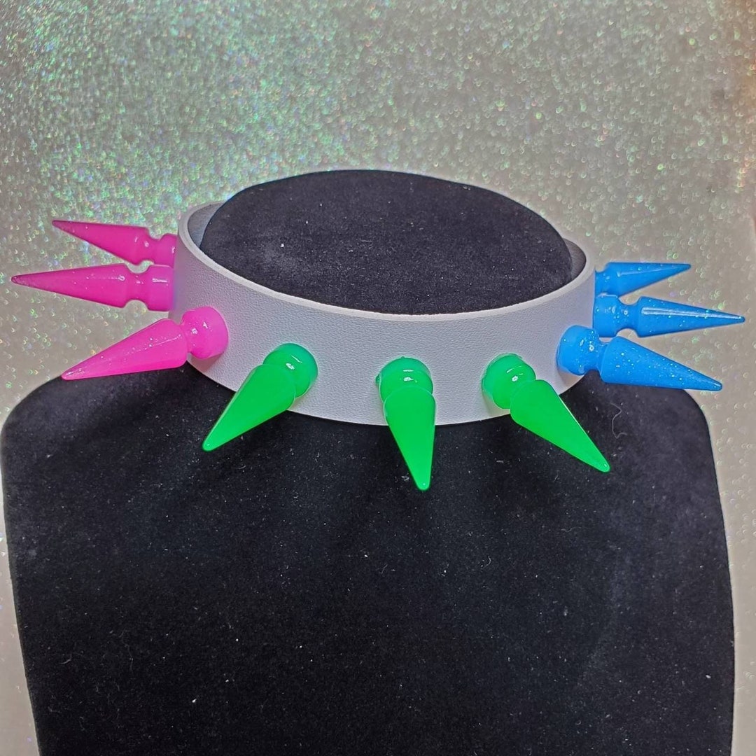 Polysexual Pride Flag Spiked Choker, LGBTQ Pride Month, LGBT, Custom ...