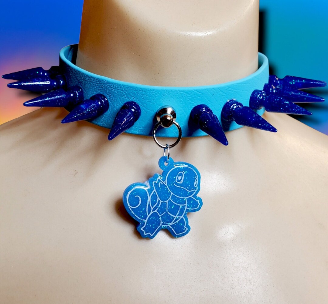 Water Turtle Spiked Choker, Kidcore Jewelry, Custom Choker, Spike ...