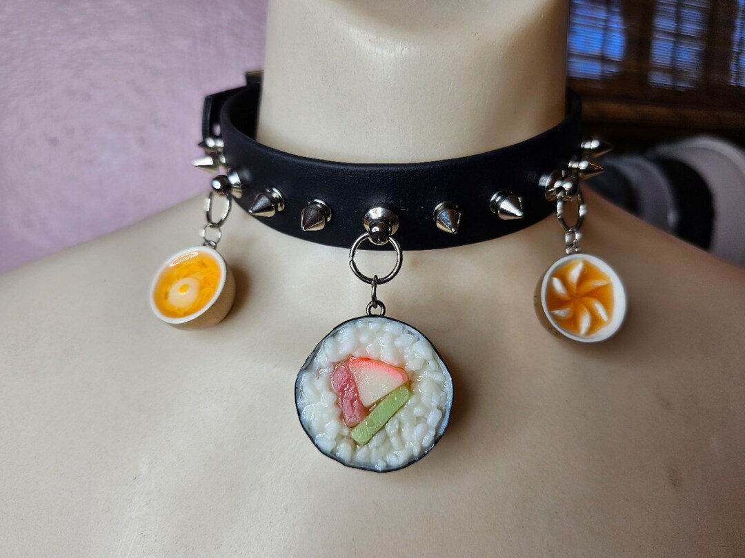 Sushi & Soup Custom Spiked Choker Custom Choker Sushi - Etsy