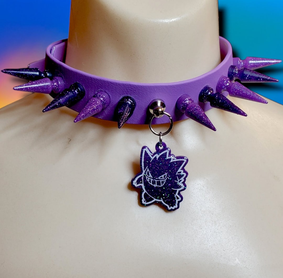 Anime Ghost Custom Spiked Choker, Kidcore Jewelry, Custom Choker, Spike ...