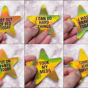 Gold Star Stickers, Holographic Stickers, Reward Stickers, Did Not ...