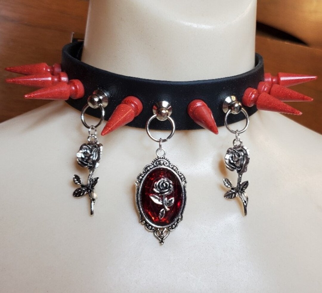 By Any Other Name Custom Spiked Choker, Custom Choker, Goth Jewelry ...
