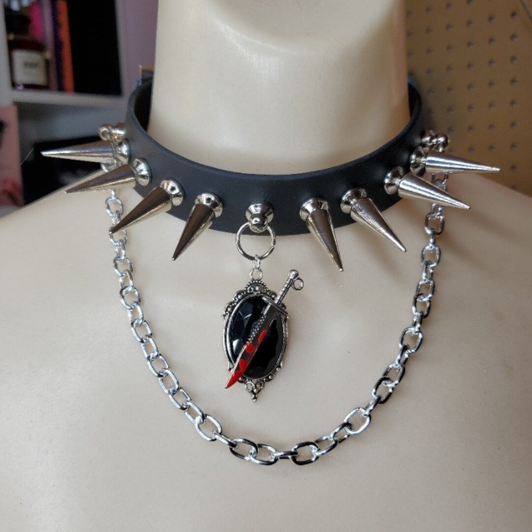 Memento Custom Spiked Choker Custom Choker Emo Jewelry - Etsy