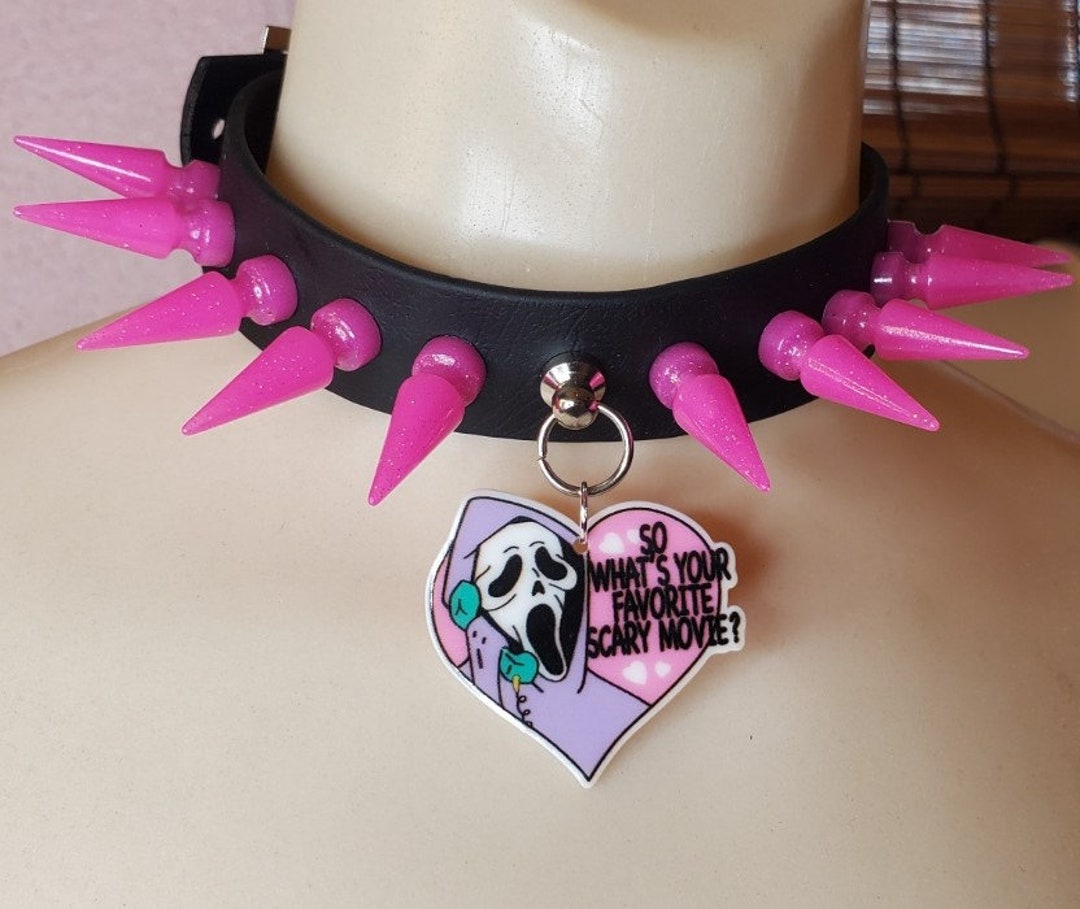 What's Your Favorite Scary Movie Custom Spiked Choker, Custom Choker ...