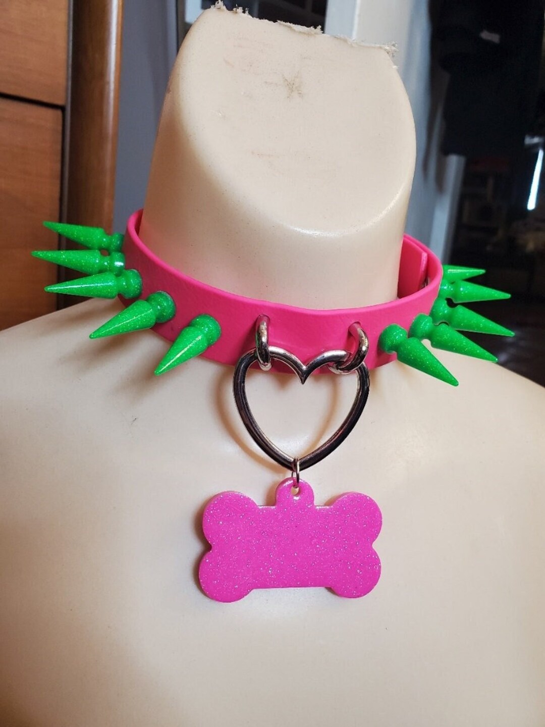 Well Behaved Custom Spiked Choker, Custom Choker, Spike Choker, Spiked ...