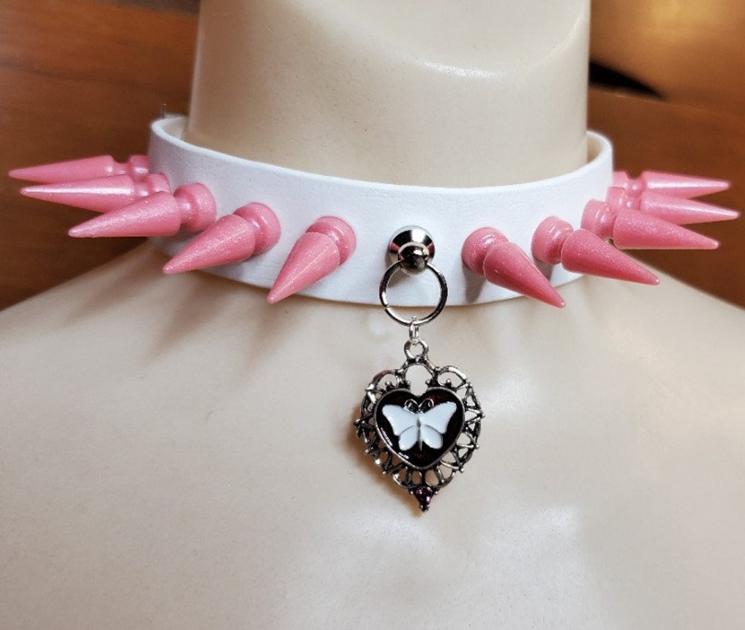 Mariposa Custom Spiked Choker, Custom Choker, Butterfly Choker, Pastel ...