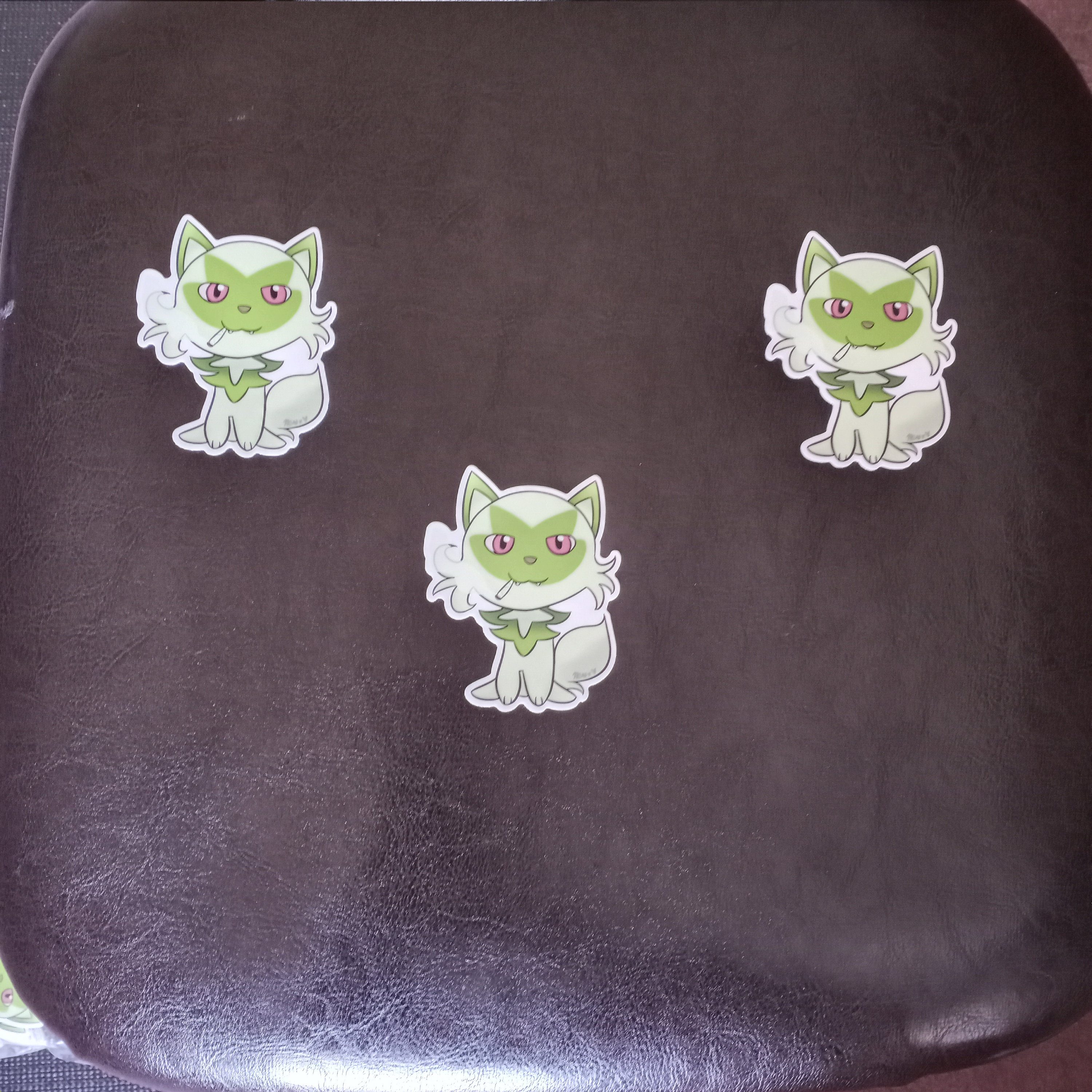 Sitting Starter | Weed Cat | Sprigatito | Funny Sticker | Cute Sticker ...
