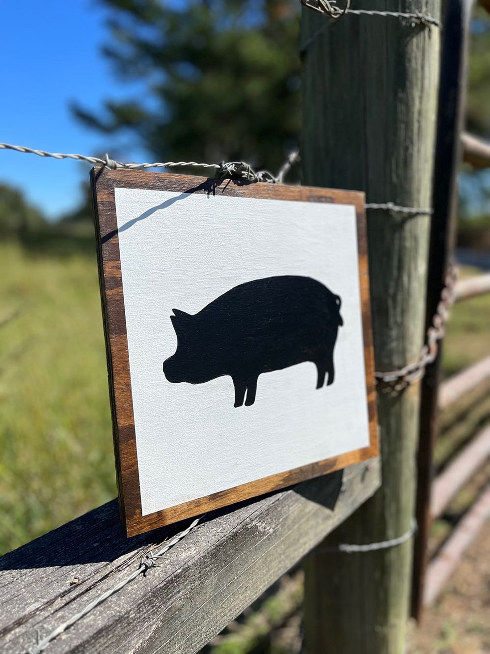 Farm Animal Signs Small Wooden Signs Cow Pig Chicken - Etsy