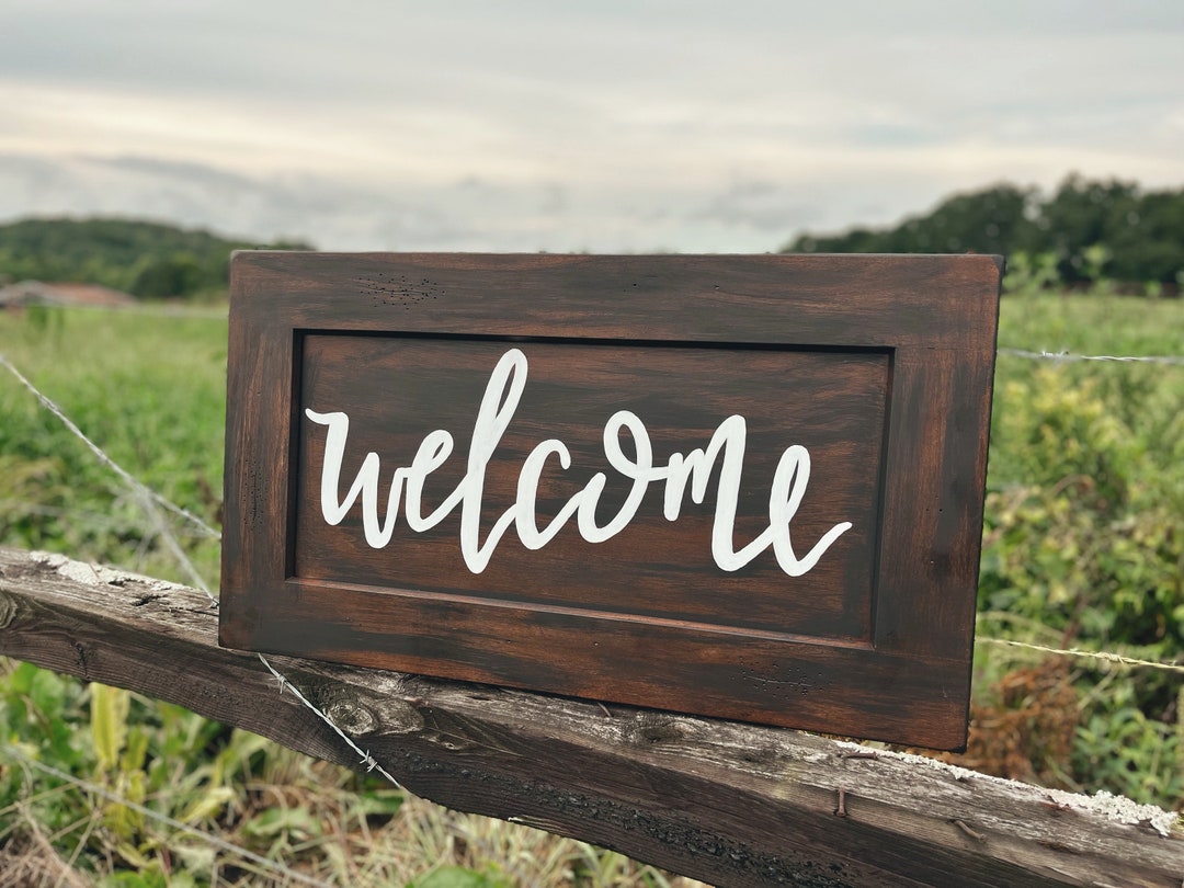 Welcome Sign Entryway Sign Rustic Welcome Sign Sign for - Etsy