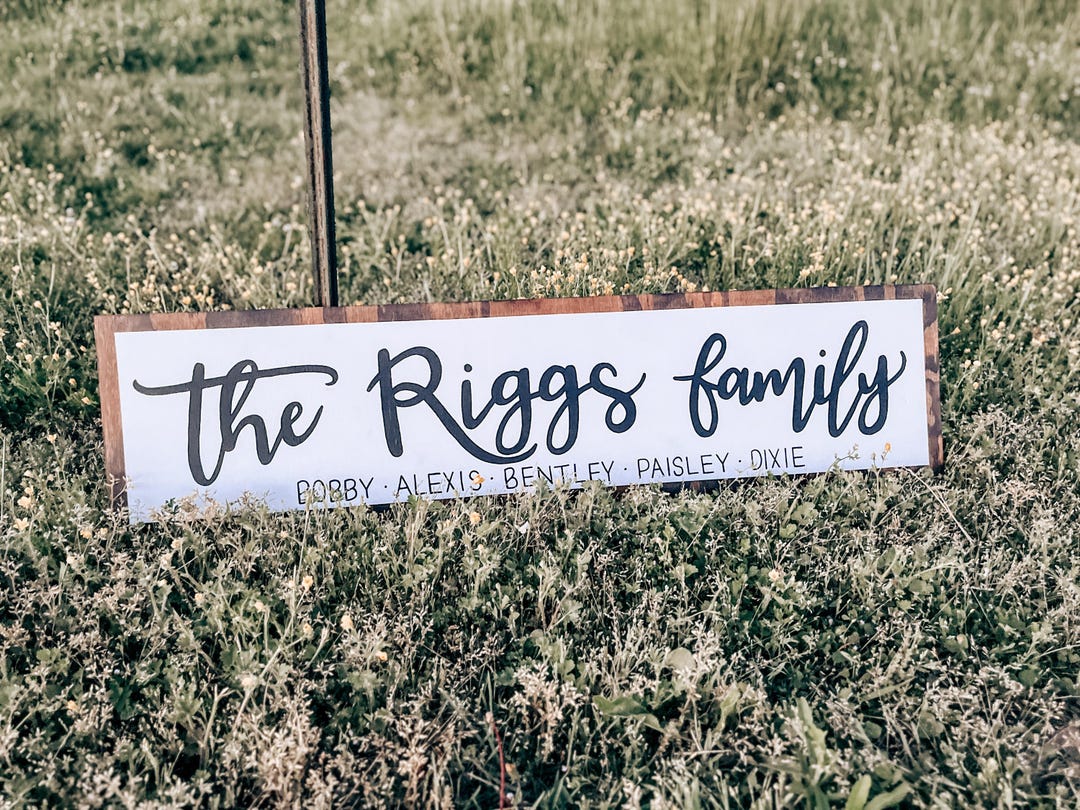 Large Last Name Signs, Last Name, Wedding Gift, Large Living Room Sign ...