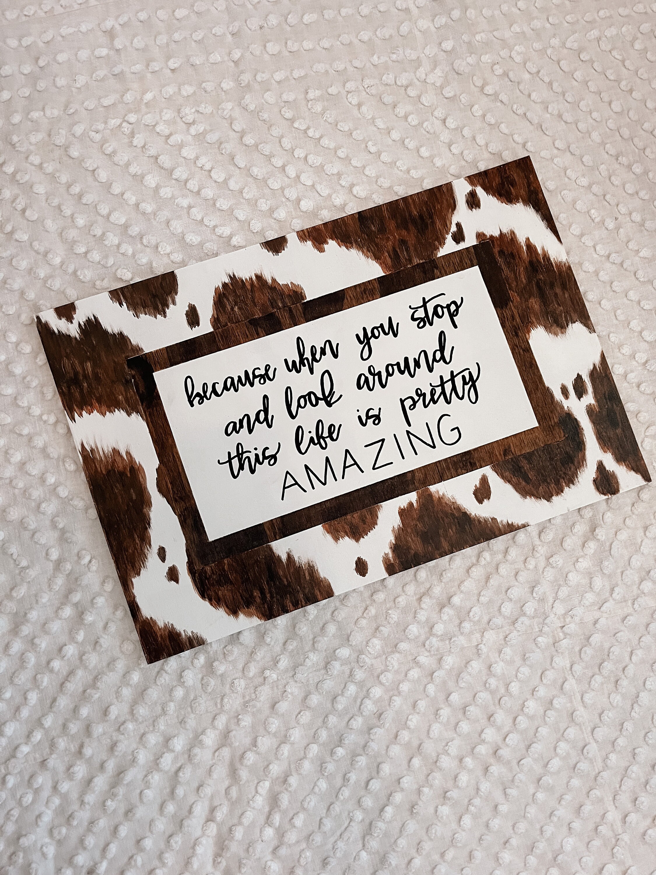 Cow Print Sign, Custom Cow Sign, Western Decor, Farmhouse Inspired, All ...