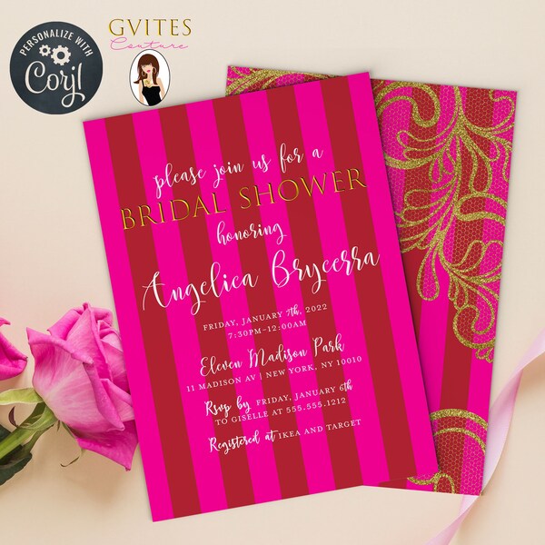Victoria Secret Pink Party Invitations - Etsy