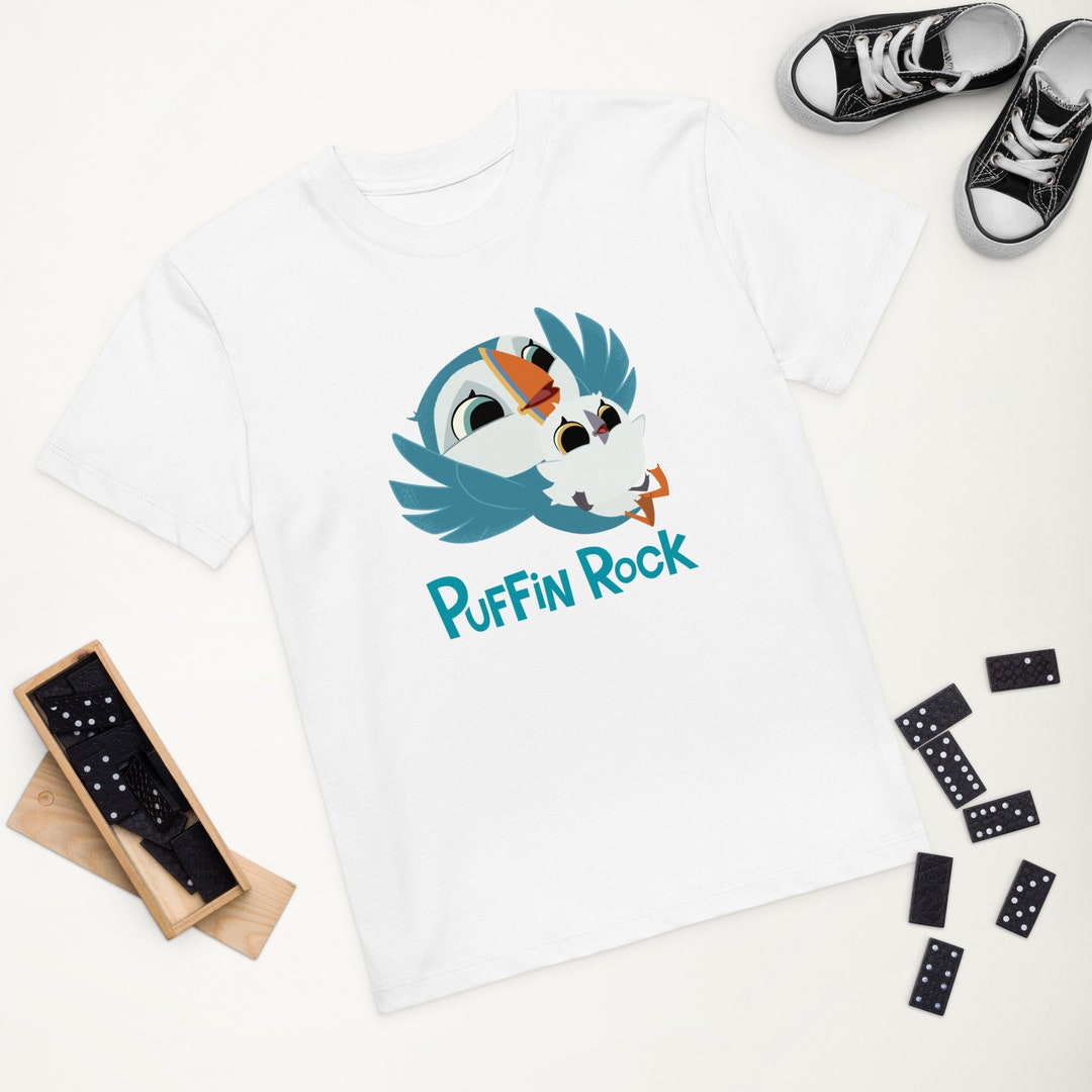 Puffin Rock - Official Merchandise - Kids Organic Tshirt White - Etsy