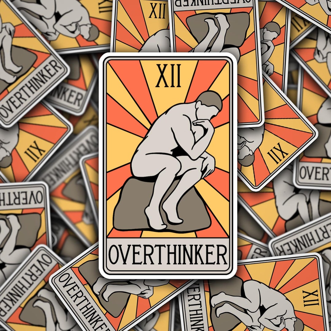 Overthinker Tarot Card Vinyl Sticker -- Approximately 2.902 Inches X 4. ...