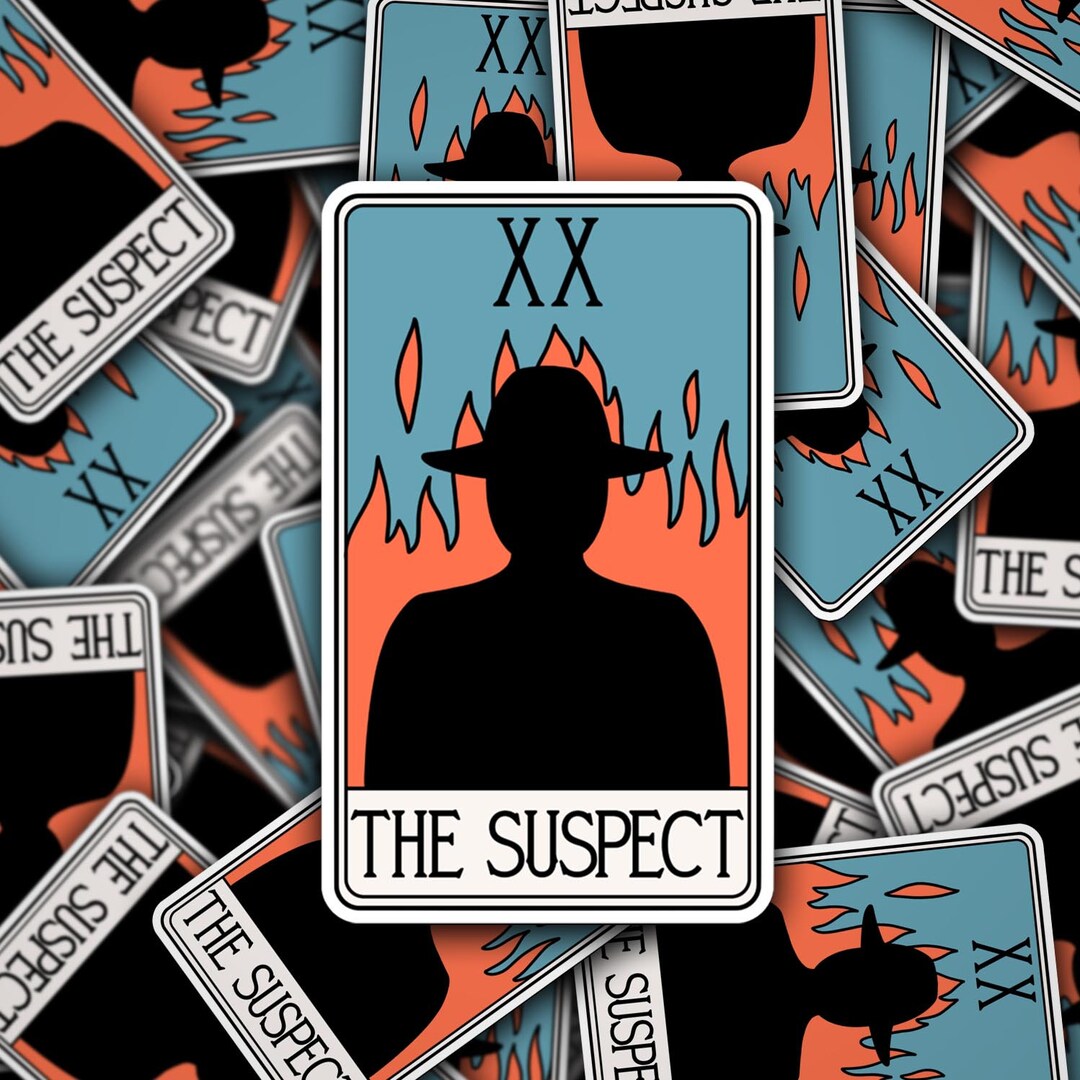 The Suspect Tarot Card Inspired Sticker - True Crime Sticker - Vinyl ...