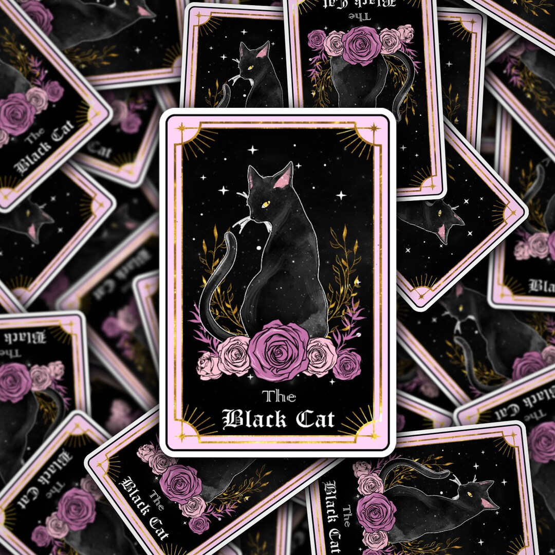 The Cat Tarot Card Vinyl Sticker -- Approximately 3.22 Inches X 4.75 ...
