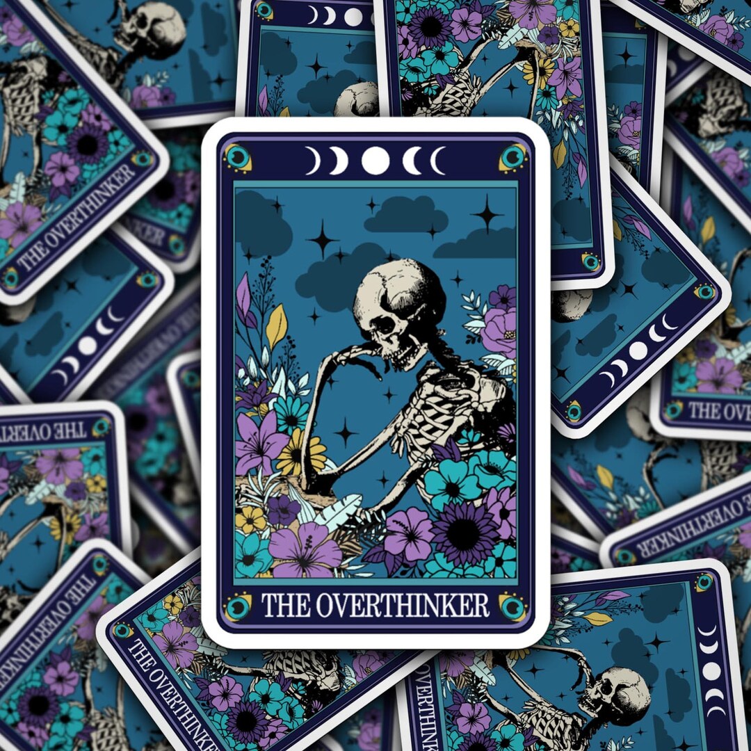 The Overthinker Tarot Card Vinyl Sticker Approximately 3.123 Inches X 4 ...