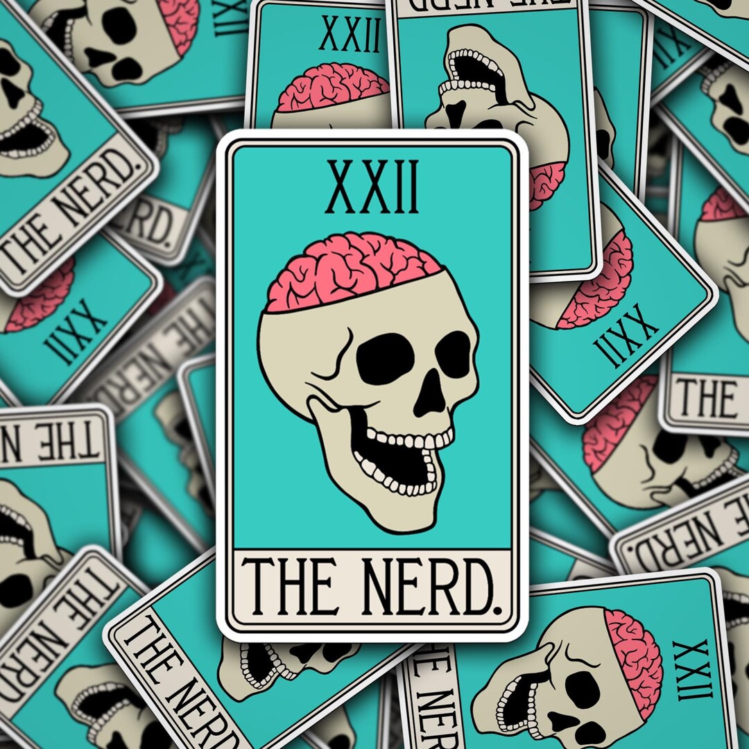The Nerd Tarot Card Vinyl Sticker-- Approximately 2.902 X 4.75 Inches ...