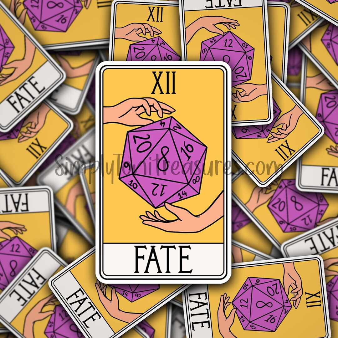 Fate Tarot Card Vinyl Stickers - Approximately 2.9 Inches X 4.75 Inches ...