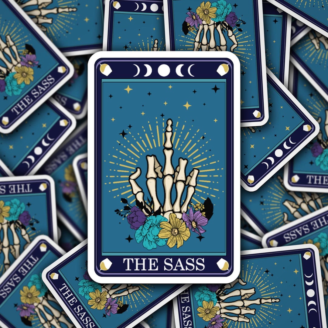The Sass Tarot Card Vinyl Sticker - Etsy