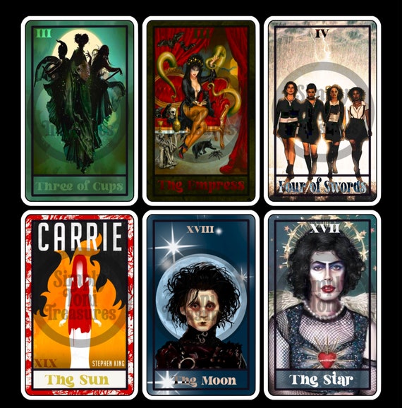 Choose 1 of 6 Movie Parody Tarot Card Stickers - Etsy