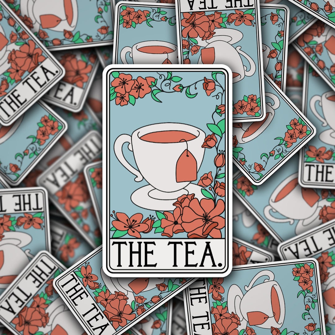 The Tea Tarot Card Vinyl Sticker -- Approximately 2.902 Inches X 4.75 ...