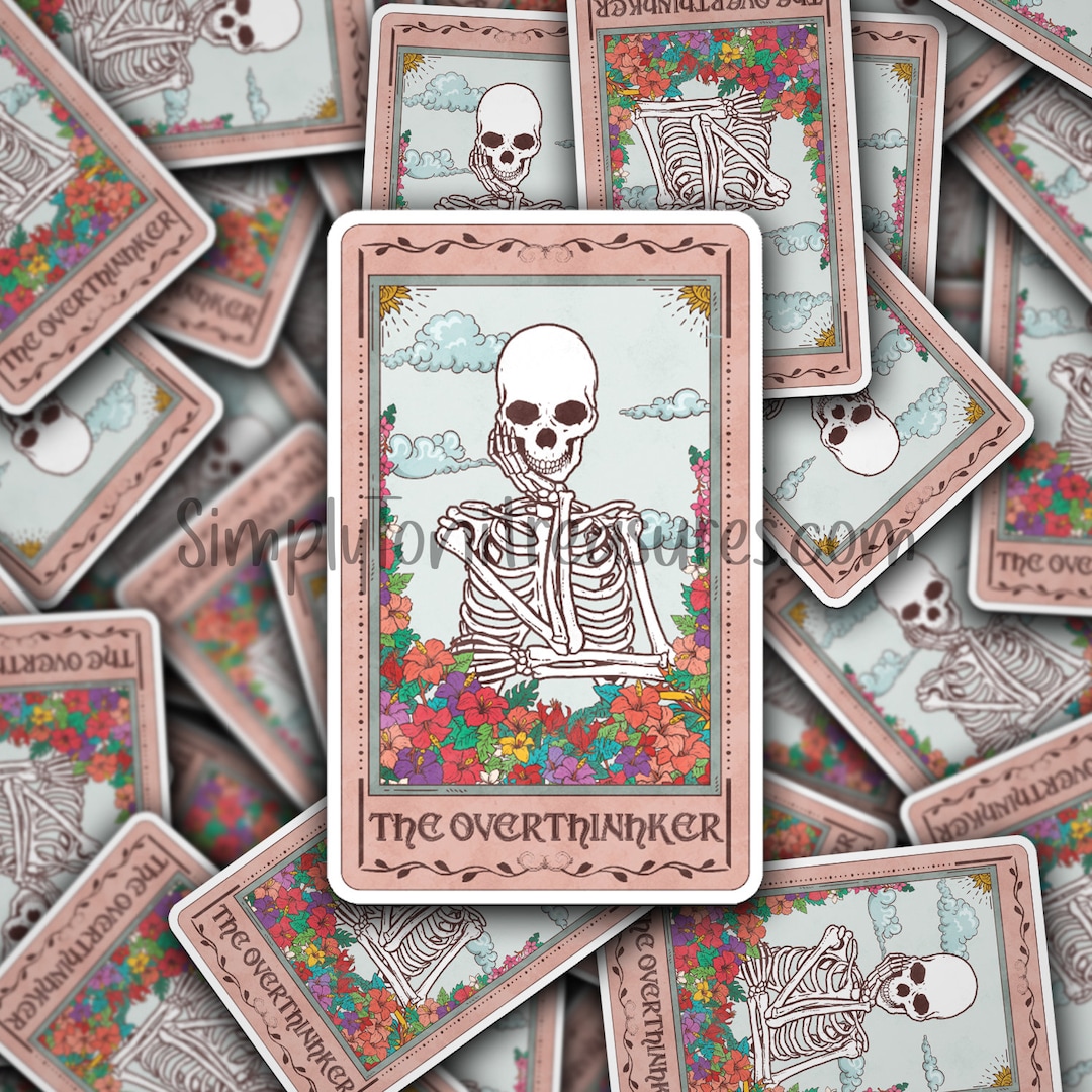 The Overthinker Tarot Card Vinyl Sticker Approximately 2.986 Inches X 4 ...