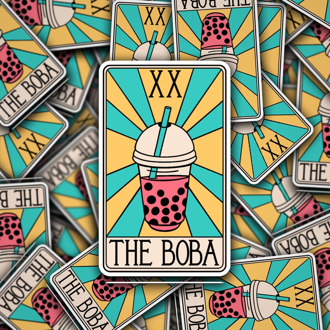 The Boba Tarot Card Vinyl Sticker -- Approximately 2.902 Inches X 4.75 ...