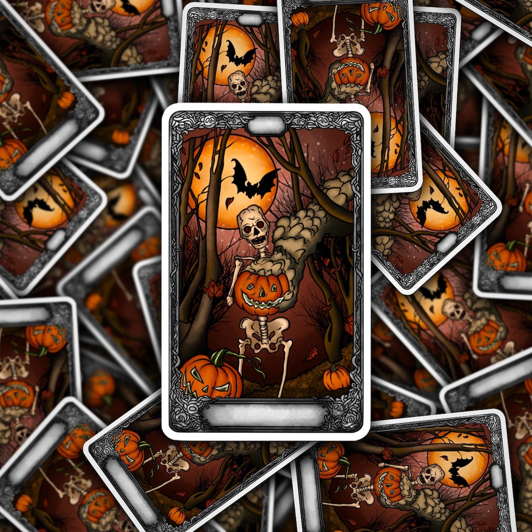 Halloween Tarot Cards Sticker 1 Large 2.944 X 4.75 Inches - Etsy