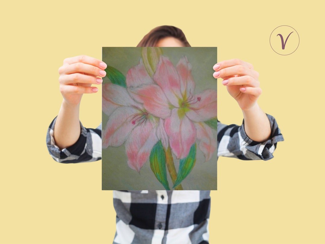 Digital Print Wall Art, Lilies in Spring Original Art, Lilies Print ...