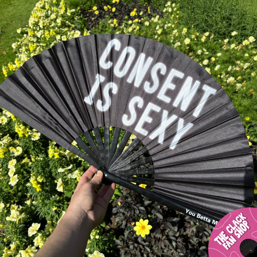 Consent is Sexy Fan / Drag Fan / Clack Fan / Festivals / Drag Queen - Etsy