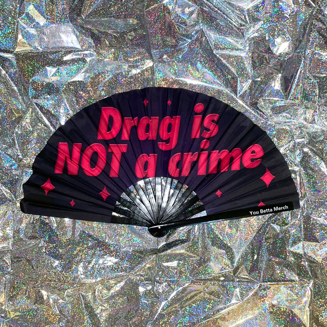 Drag is NOT A Crime Fan / Drag Fan / Clack Fan / Festivals / - Etsy