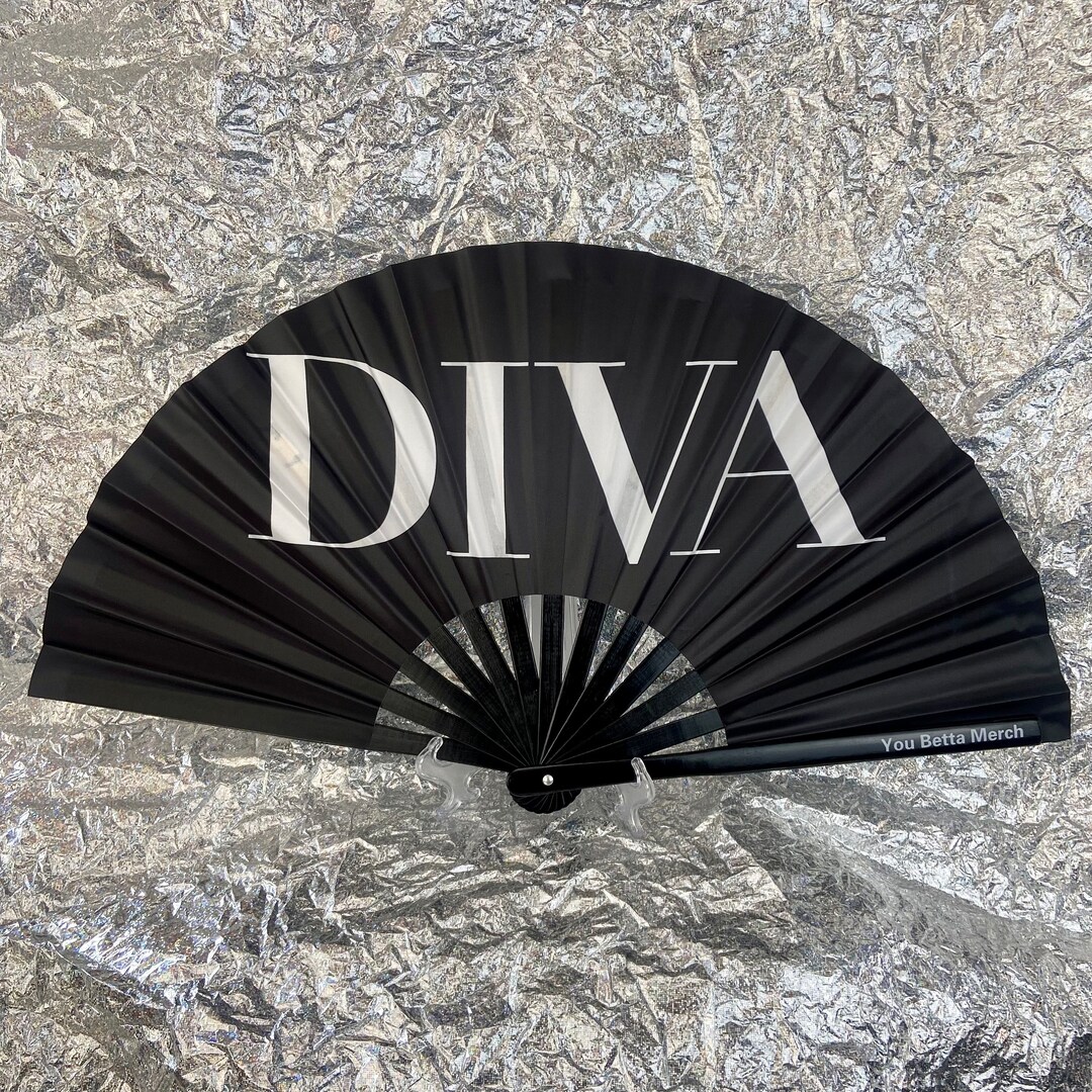 Diva Fan / Drag Fan / Clack Fan / Festivals / Drag Queen - Etsy