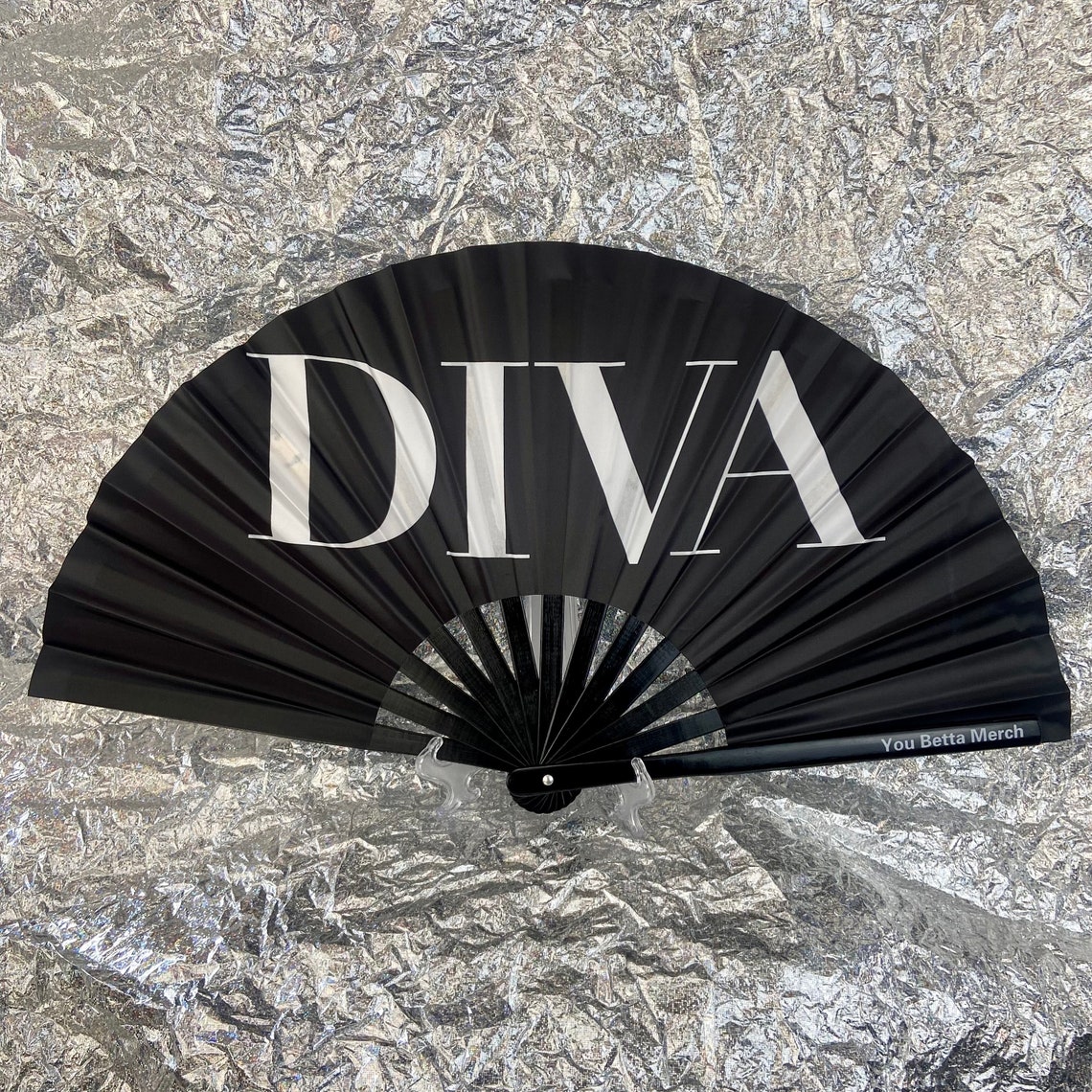 Diva Clack Fan: Bamboo Ribs, Drag Queen Festival Accessory - Etsy