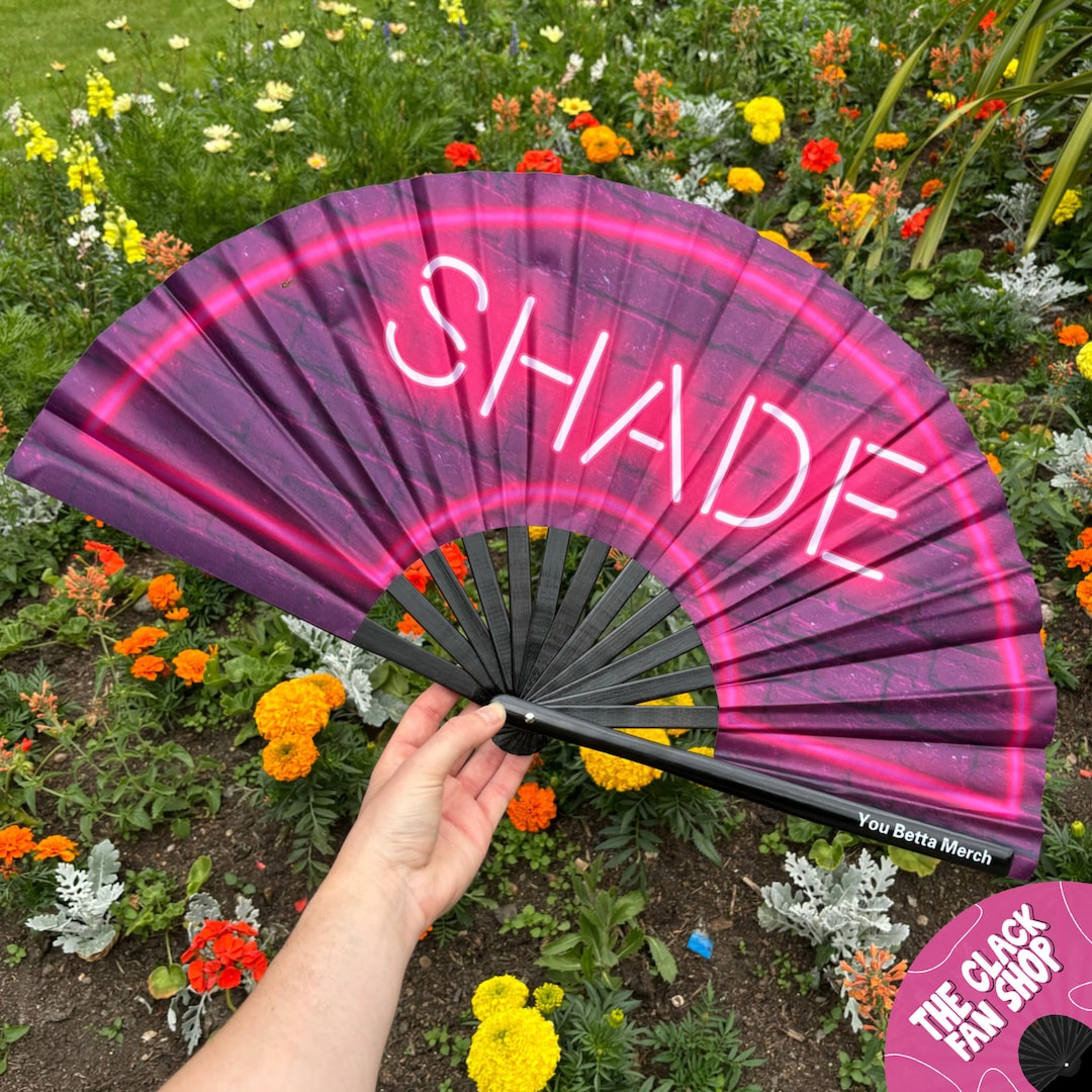 Neon Shade Fan / Drag Fan / Clack Fan / Festivals / Drag Queen - Etsy