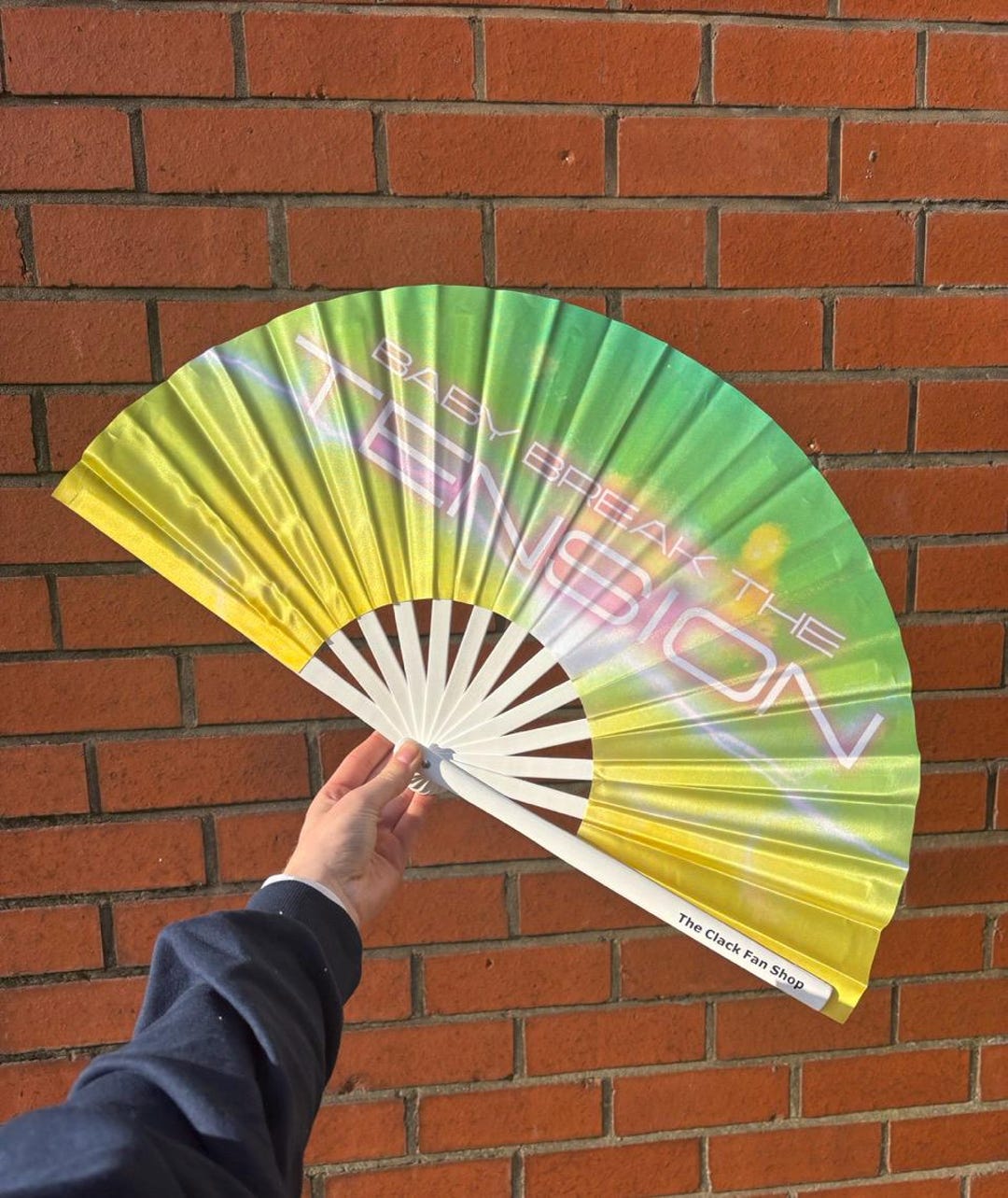 Baby Break the Tension Clack Fan: Bamboo Rave Festival Fan - Etsy
