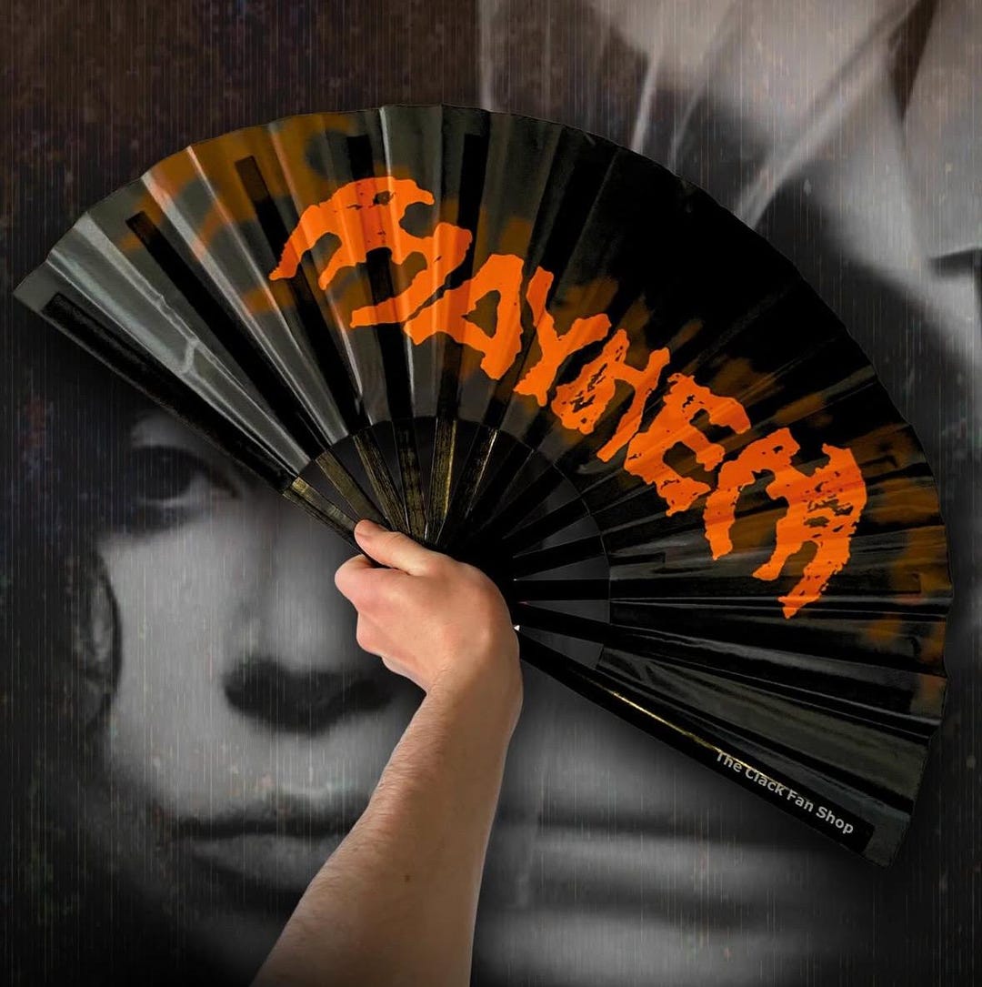 Mayhem Fan / Drag Fan / Clack Fan / Festivals / Drag Queen - Etsy Australia